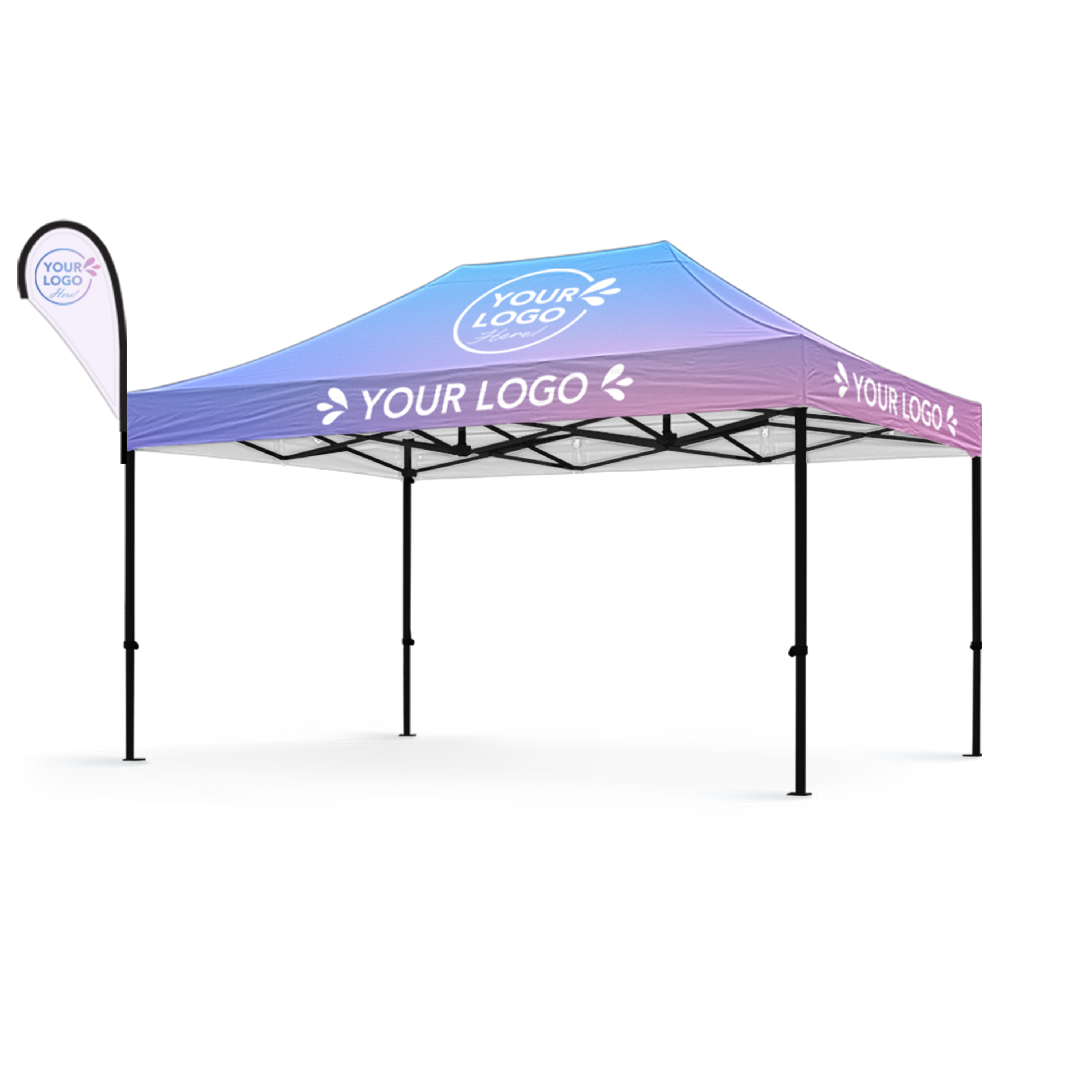 3m x 4.5m Custom Printed Folding Marquee | Heavy-Duty Frame