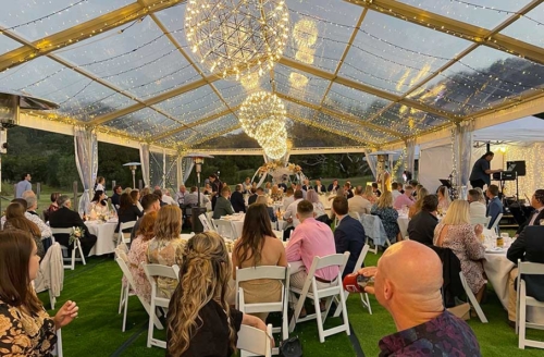 Private Wedding 10m x 25m Crest - Extreme Marquees